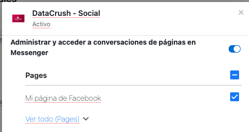 ¿Por qué no aparece la pagina que quiero gestionar en DataCrush, desde el listado de paginas ...